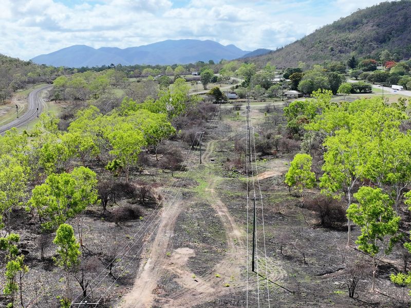 Power poles withstand bushfire in Queensland trial | Ergon Energy